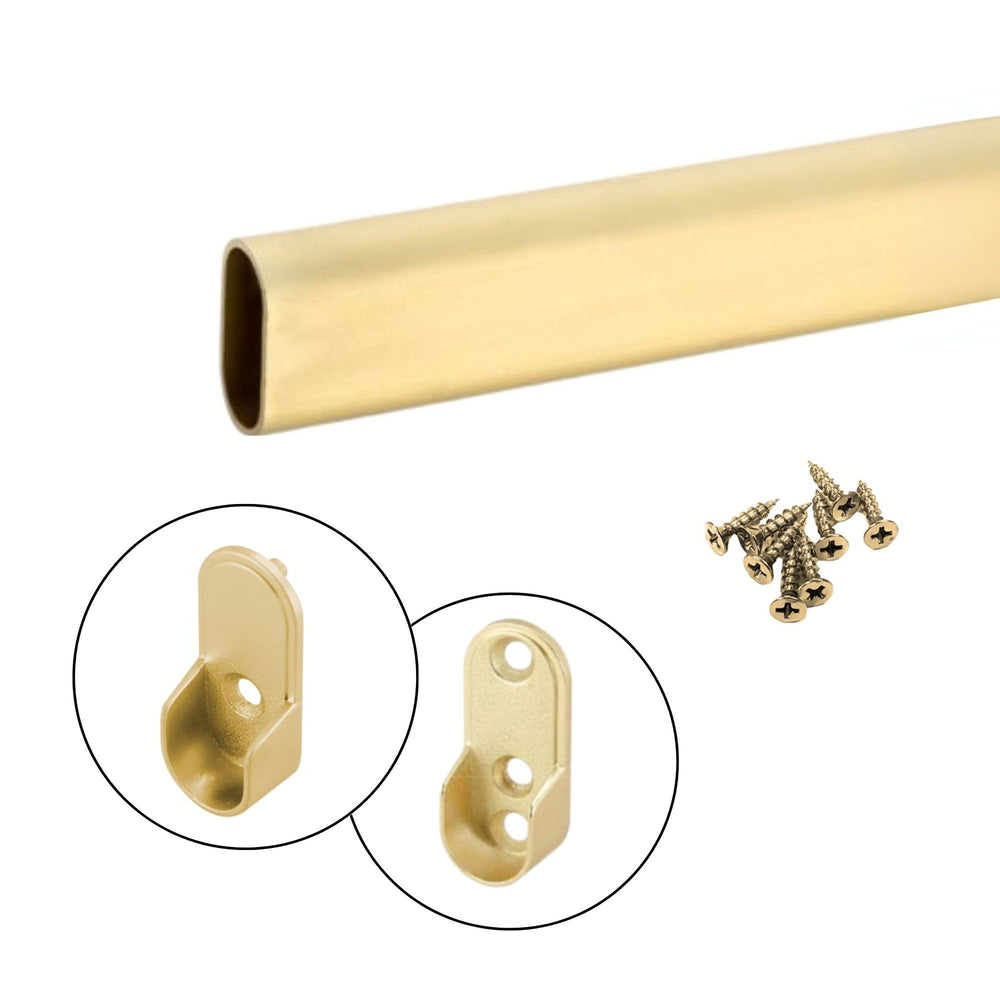 Oval Closet Rod - CUSTOM CUT to size